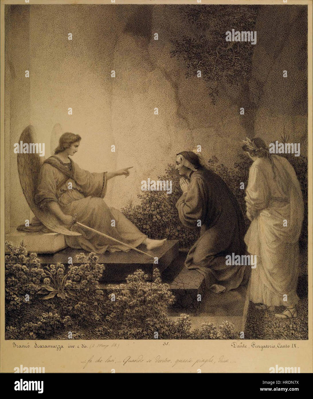 Francesco Scaramuzza’s 'Purgatorio, Canto IX' depicts the guardian ...