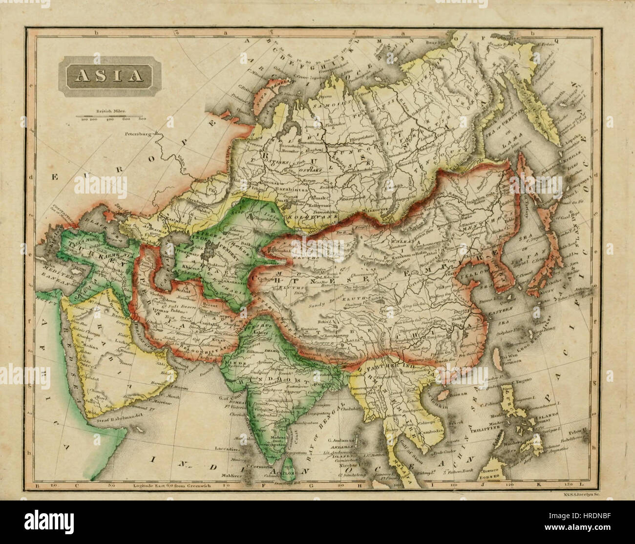 This 'New Universal Atlas' provides a detailed map of Asia, showcasing ...