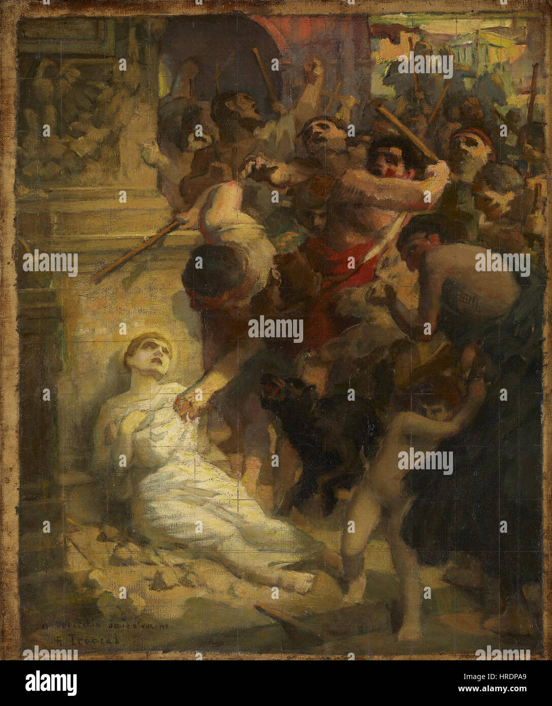 This painting by Antony Troncet depicts the martyrdom of Saint ...