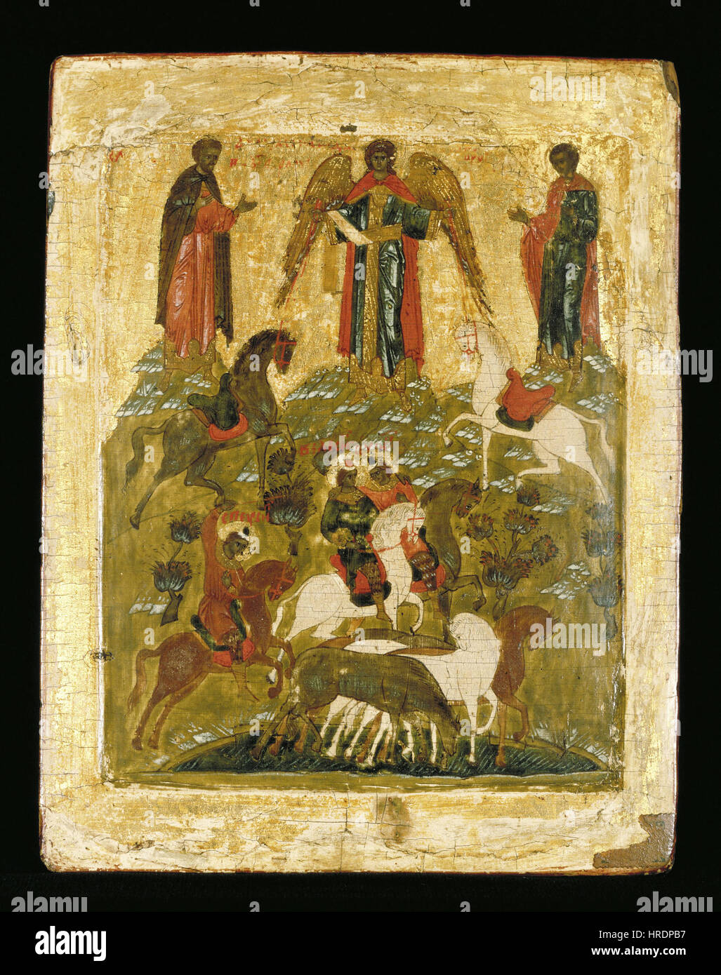 Unknown Russan (Novgorod) - Icon, The Archangel Michael Blessing the ...