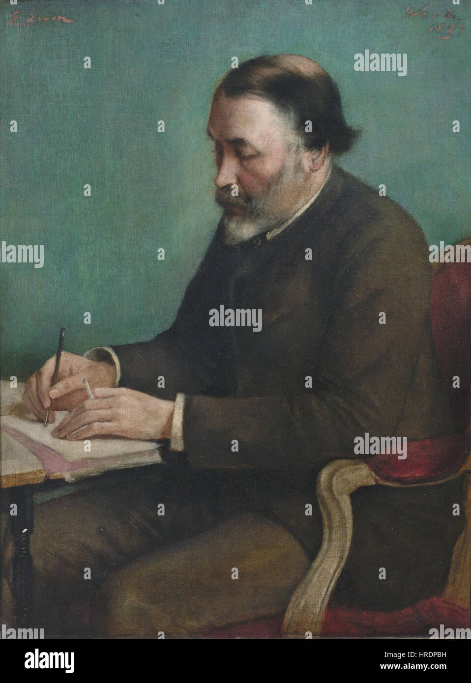 'Herrenportrait' by Edwin Arthur Ward is a portrait painting ...