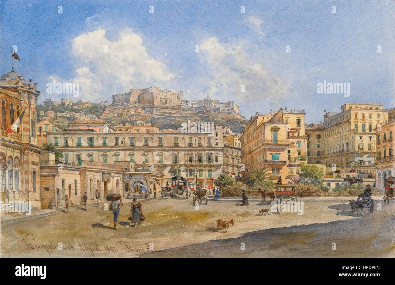 'Neapel 1871' by Franz Alt depicts a stunning view of Naples, Italy ...