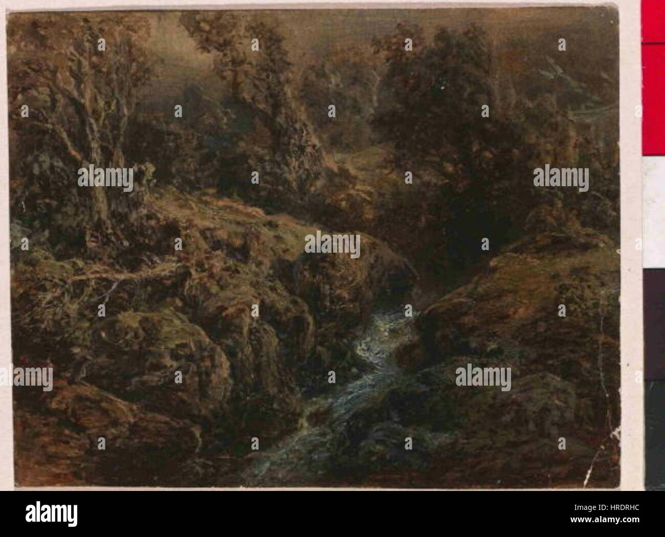 August Bedrich Piepenhagen’s painting 'Potok mezi balvany v lese ...