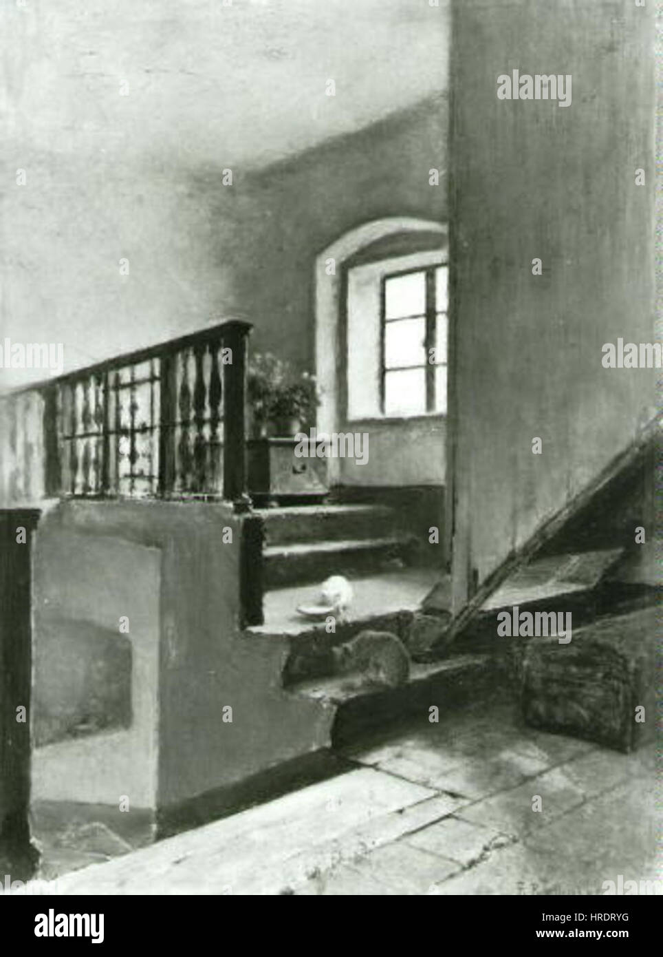 Franz Rumpler 1848-1922 - Interier s kockami Stock Photo - Alamy