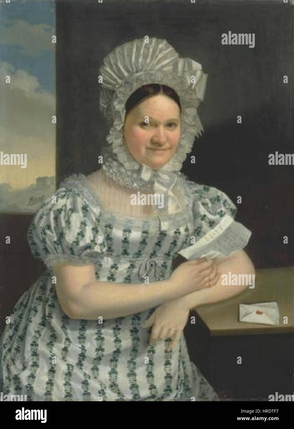 Antonin Machek’s portrait 'Podobizna damy s dopisem' (Portrait of a ...