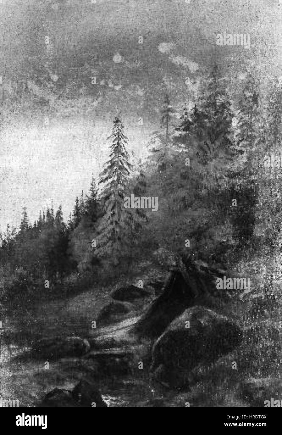 Art work in forest Black and White Stock Photos & Images - Alamy