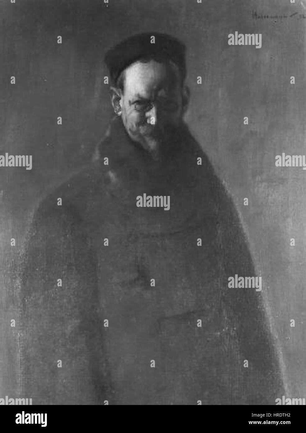 Hugo von Habermann 1849-1929 - Vlastni podobizna Stock Photo - Alamy