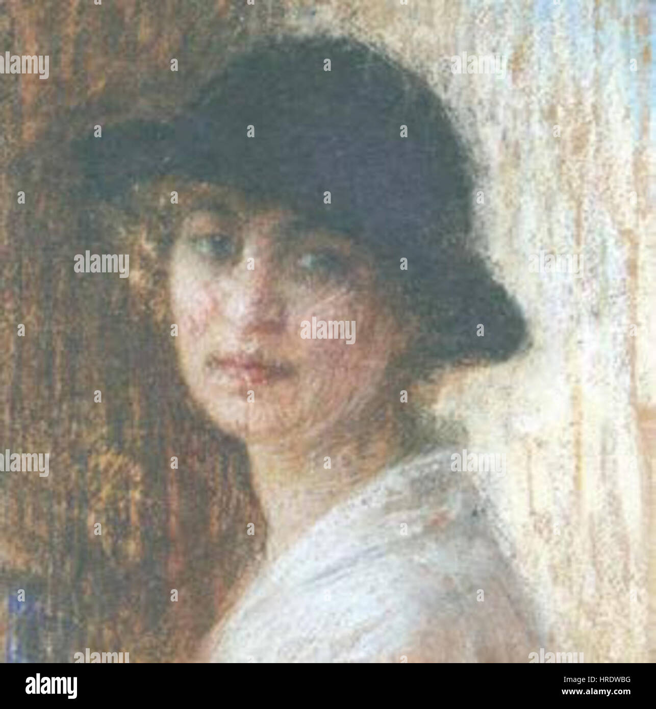 The self-portrait by Maria Vinca showcases the artist's depiction of ...