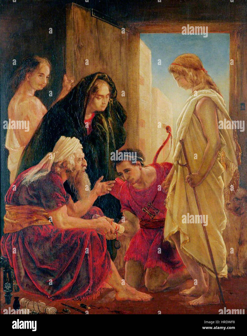 Dante Gabriel Rossetti - Tobias in the House of His Father and Mother ...