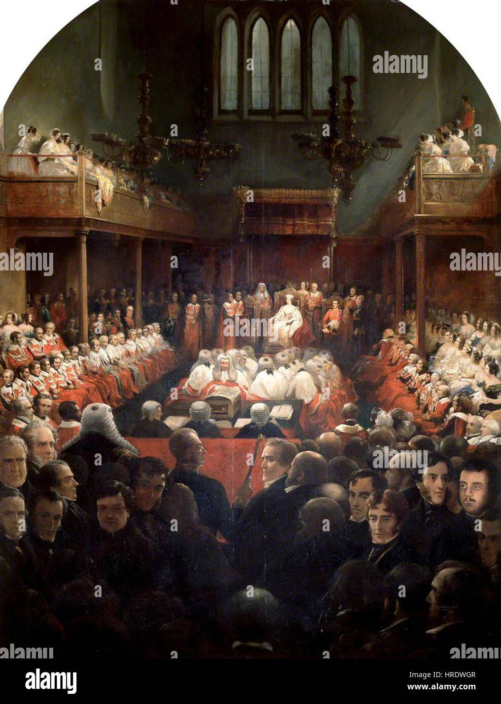 HM Queen Victoria Opening Parliament Stock Photo - Alamy