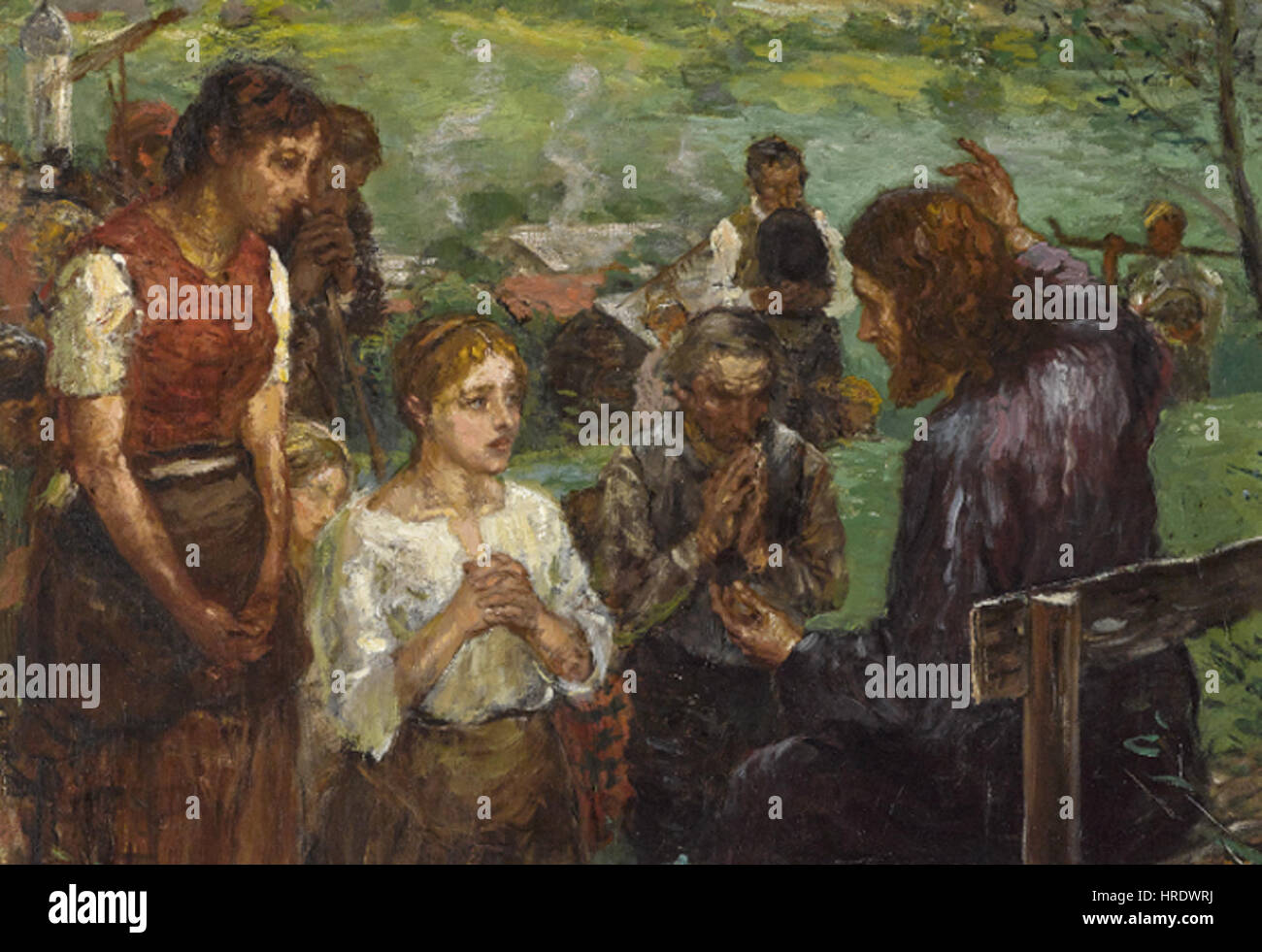 Fritz von Uhde Bergpredigt Stock Photo - Alamy