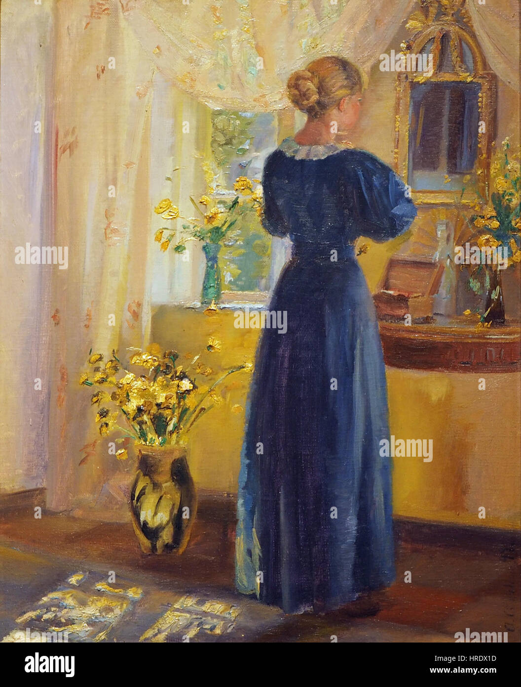 'Interieur' by Anna Ancher, showcases the artist's intimate portrayal ...