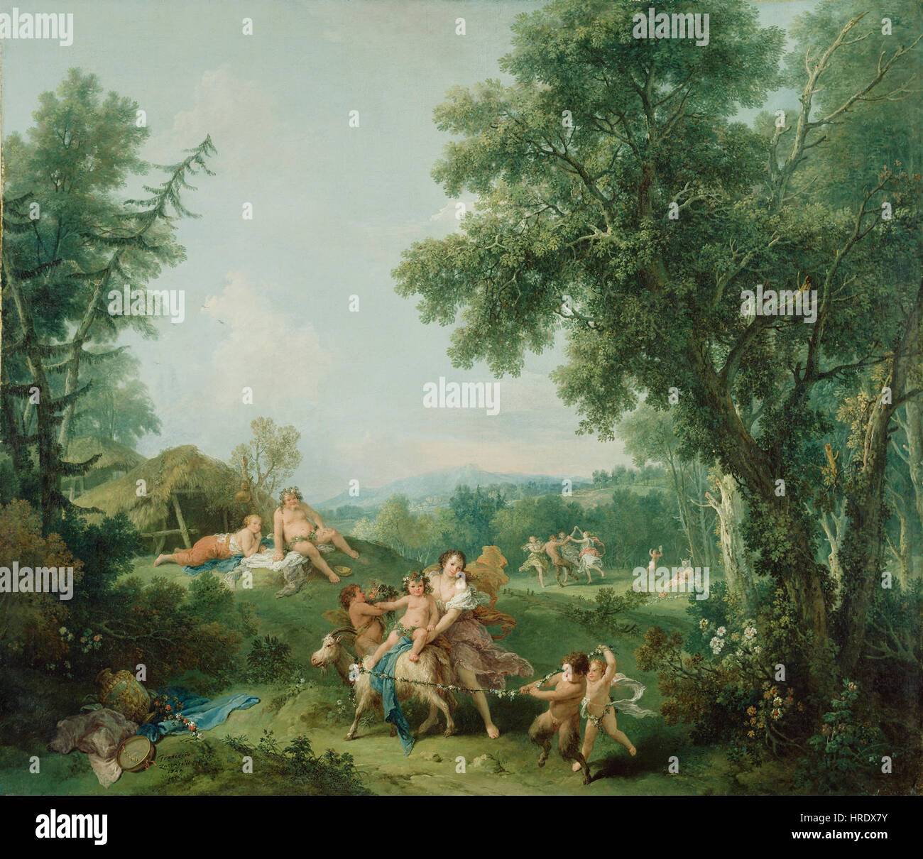 Francesco Zuccarelli - Landscape with the Education of Bacchus - 79.PA ...