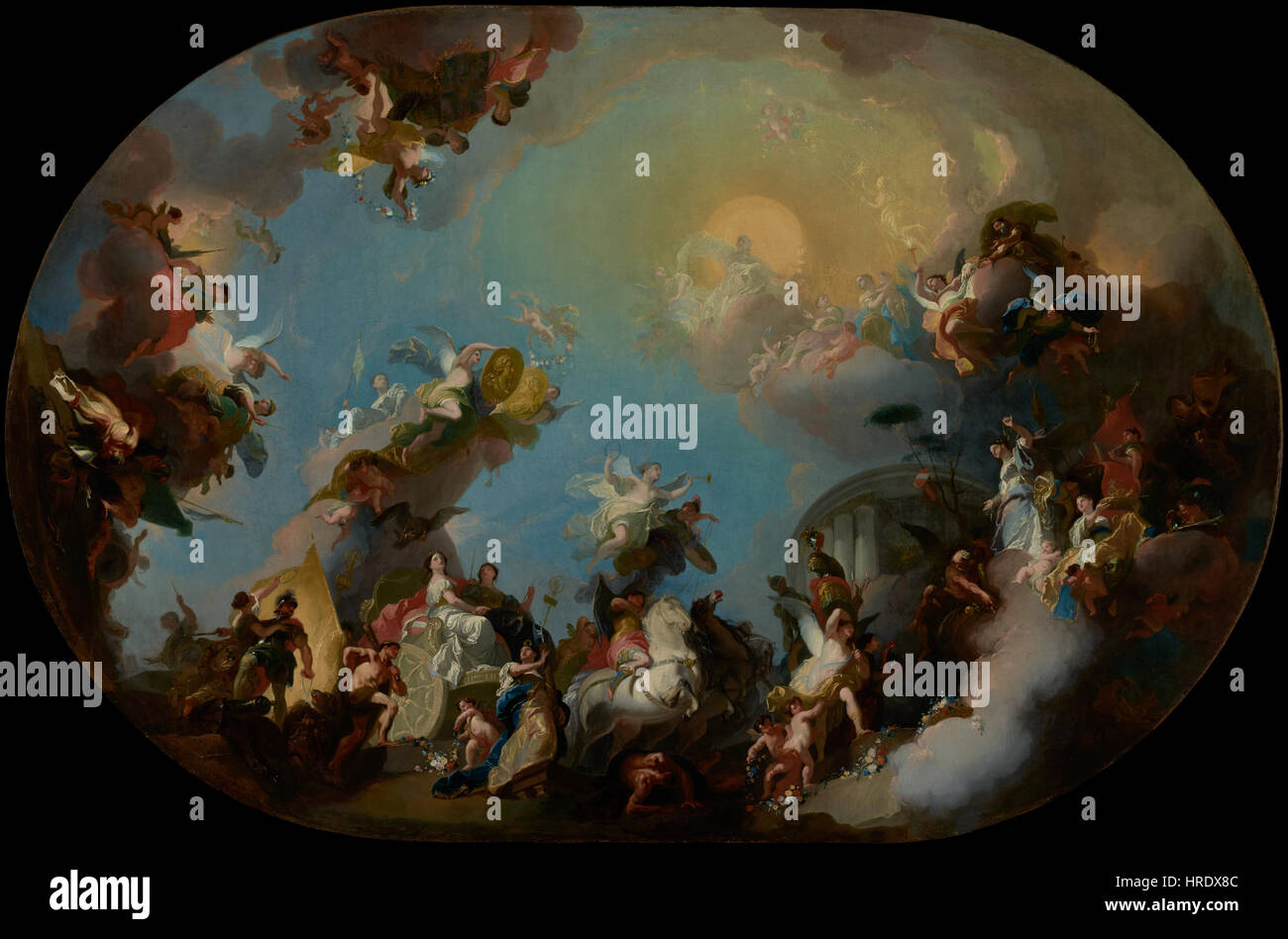 Franz Anton Maulbertsch - The Glorification of the Union of the Houses ...