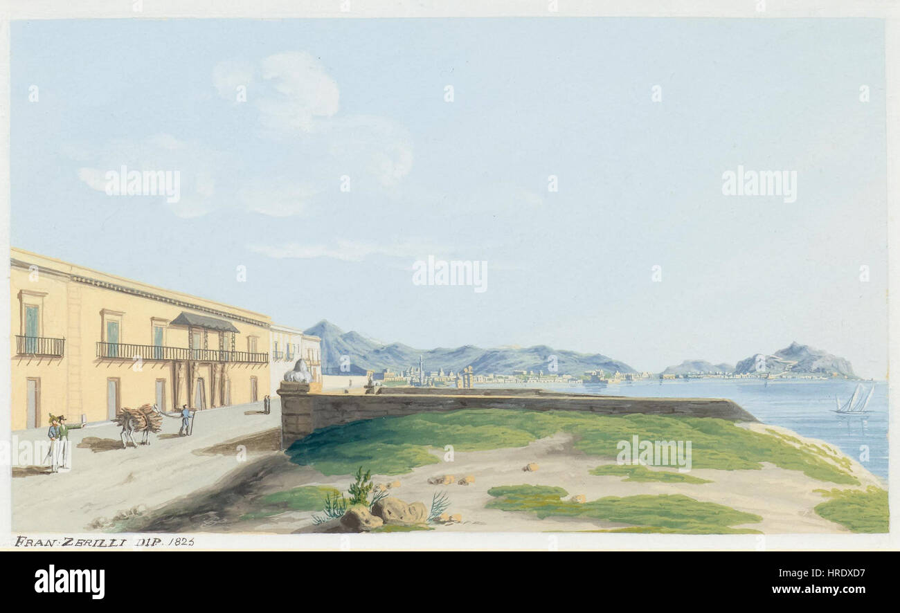 Francesco Zerilli Blick auf Palermo 1823 Stock Photo - Alamy