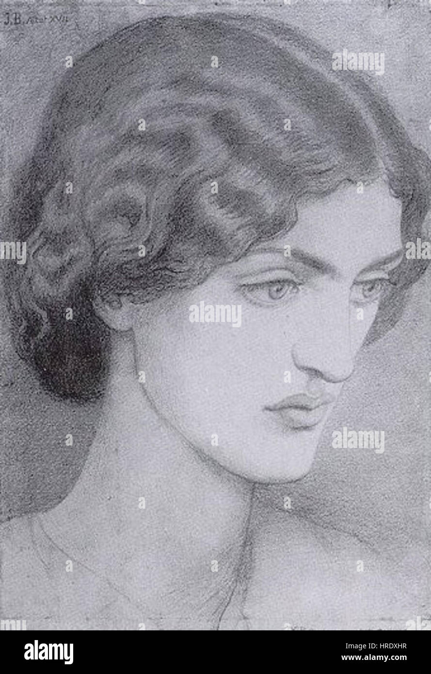 Dante Gabriel Rossetti - Jane Morris (1857 October Stock Photo - Alamy