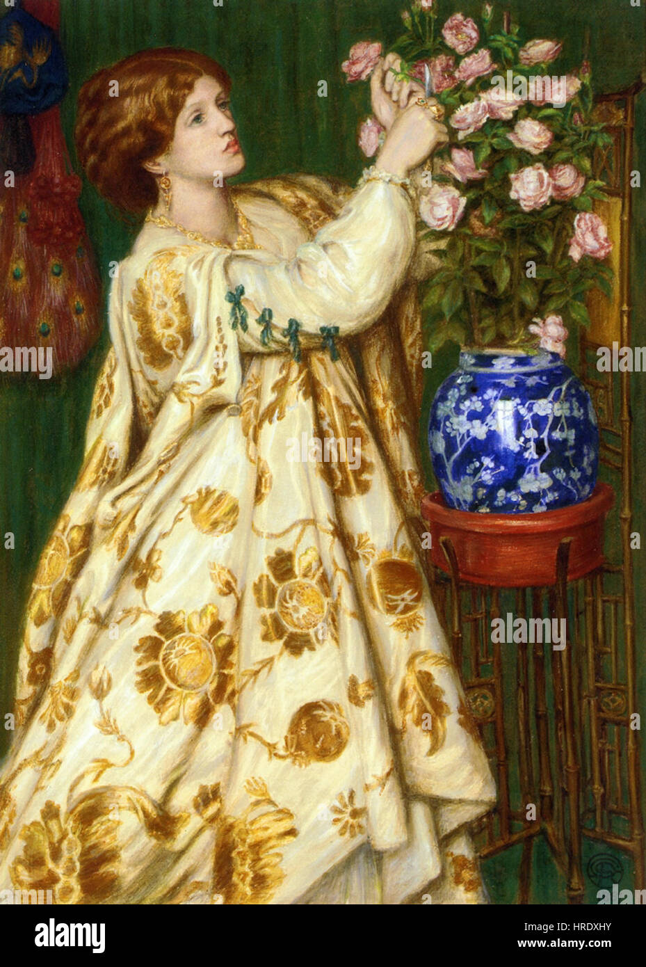 Dante Gabriel Rossetti - Monna Rosa (1867 Stock Photo - Alamy