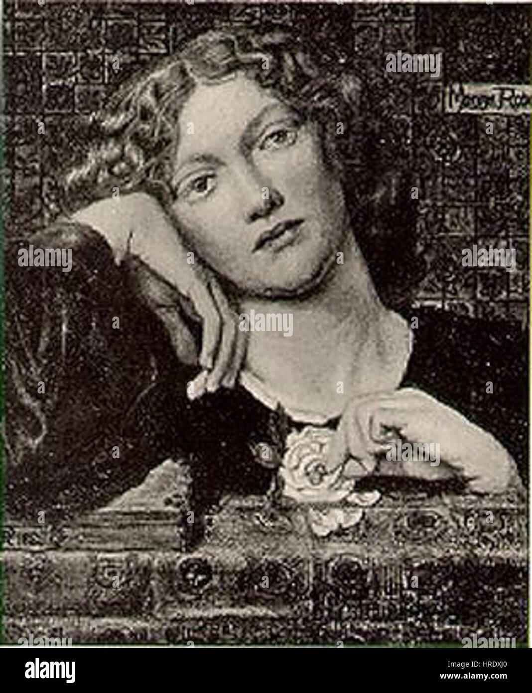Dante Gabriel Rossetti - Monna Rosa (1862 Stock Photo - Alamy