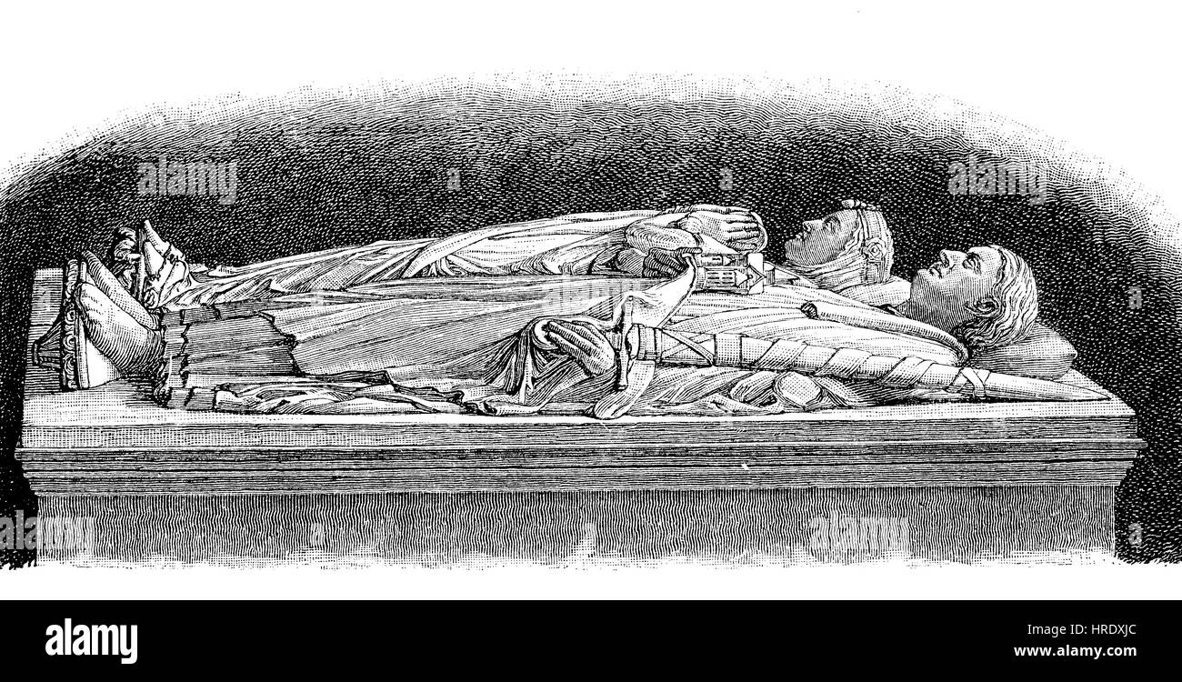 The tomb of Henry the Lion and his wife Mathilde in the cathedral of ...