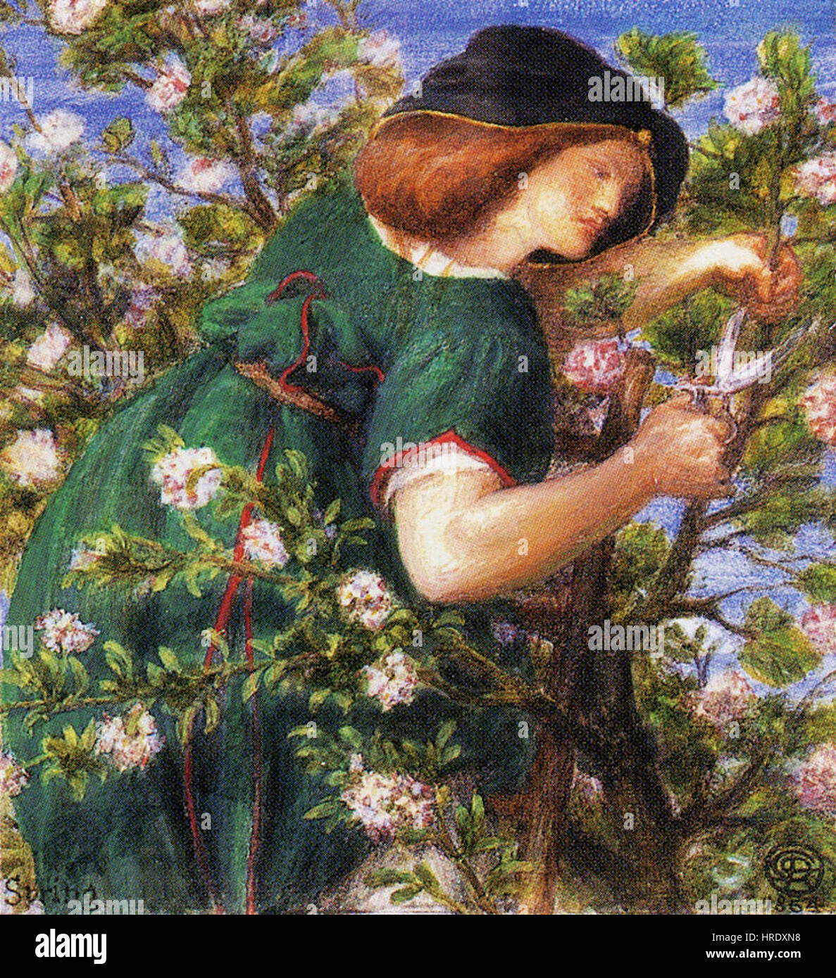Dante Gabriel Rossetti - Gardening (Spring Stock Photo - Alamy