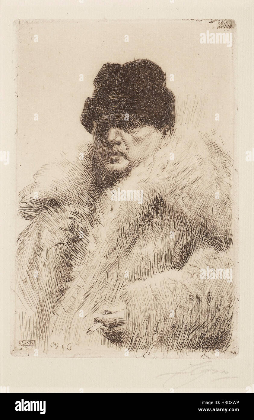 Self portrait fur coat hi-res stock photography and images - Alamy
