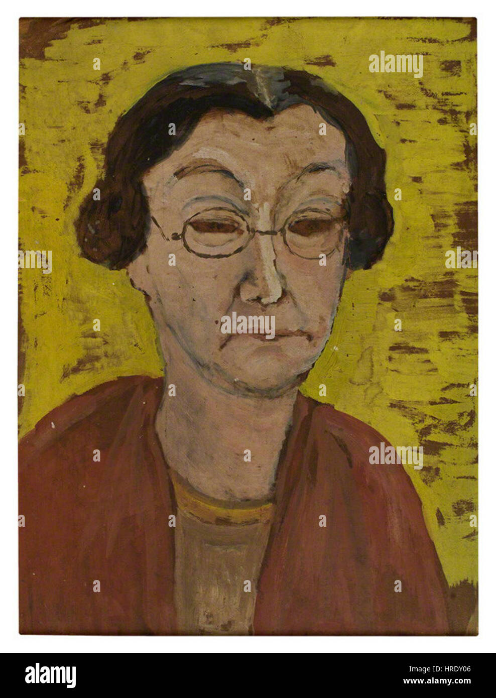 A portrait of Joan Pernel Strachey by her husband, Ray Strachey ...