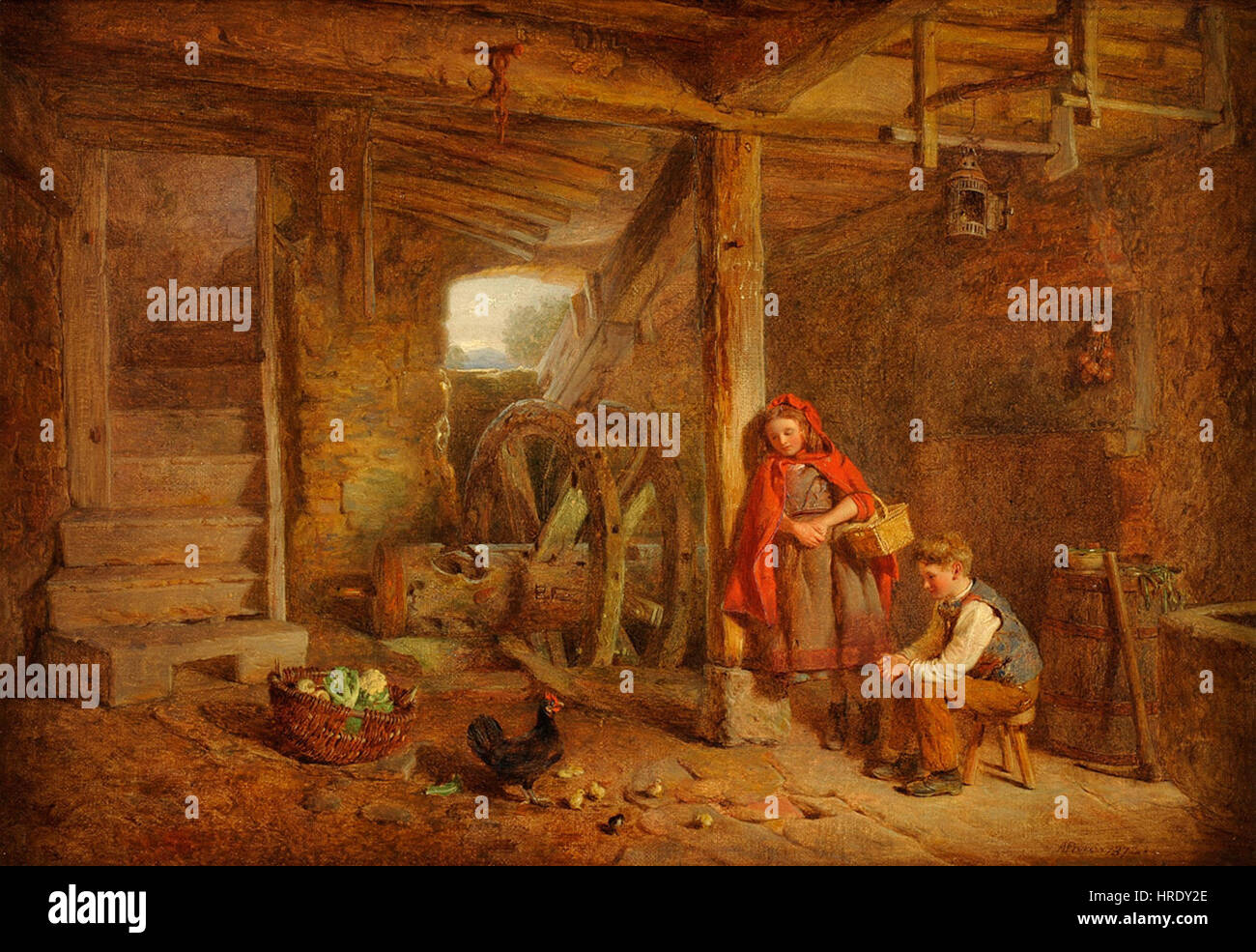 Alfred Provis' 1872 painting shows a group of children playing with ...