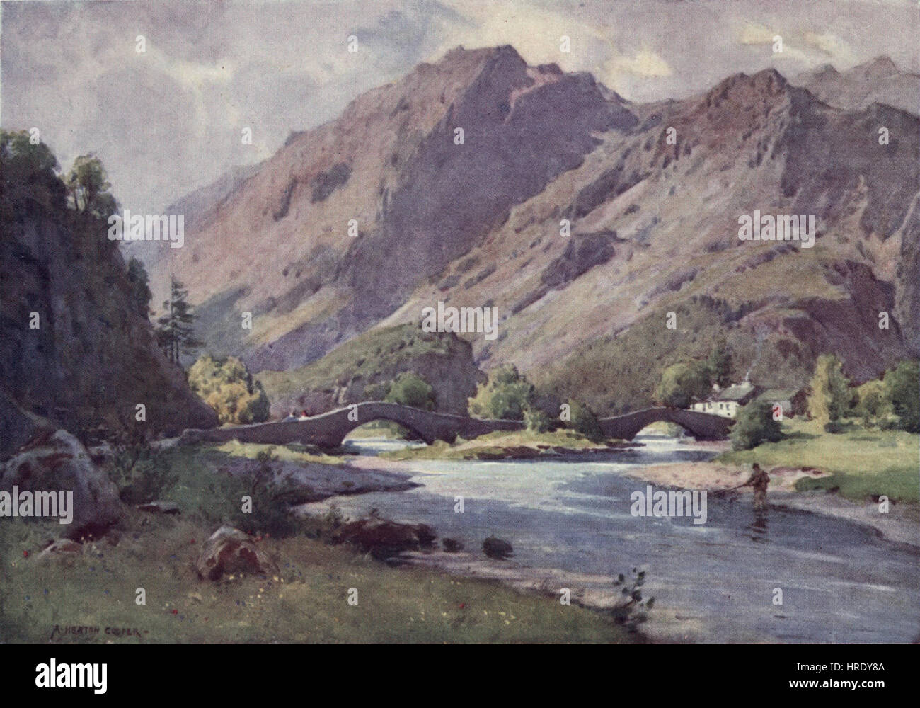 Grange in Borrowdale - The English Lakes - A. Heaton Cooper Stock Photo ...