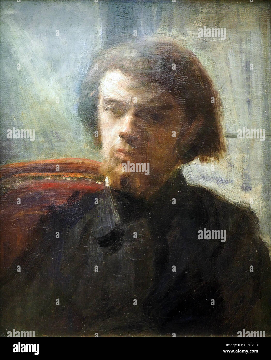 Fantin-Latour's 'Selbstbildnis' (Self-Portrait) presents a detailed image of the artist ...