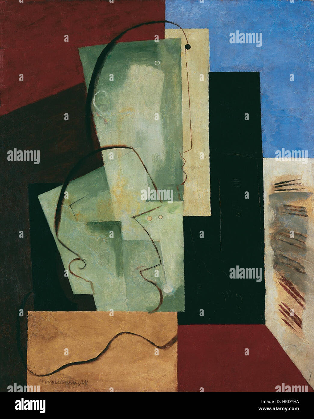 Louis Marcoussis’ 'Koncert' (Concert) is a painting that explores the ...