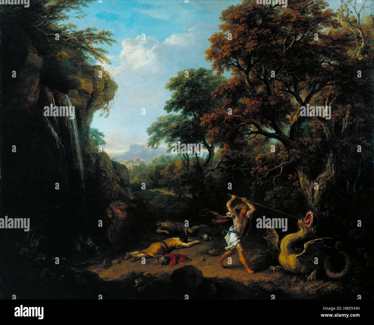 Cadmus killing the Dragon by Francesco Zuccarelli Stock Photo - Alamy