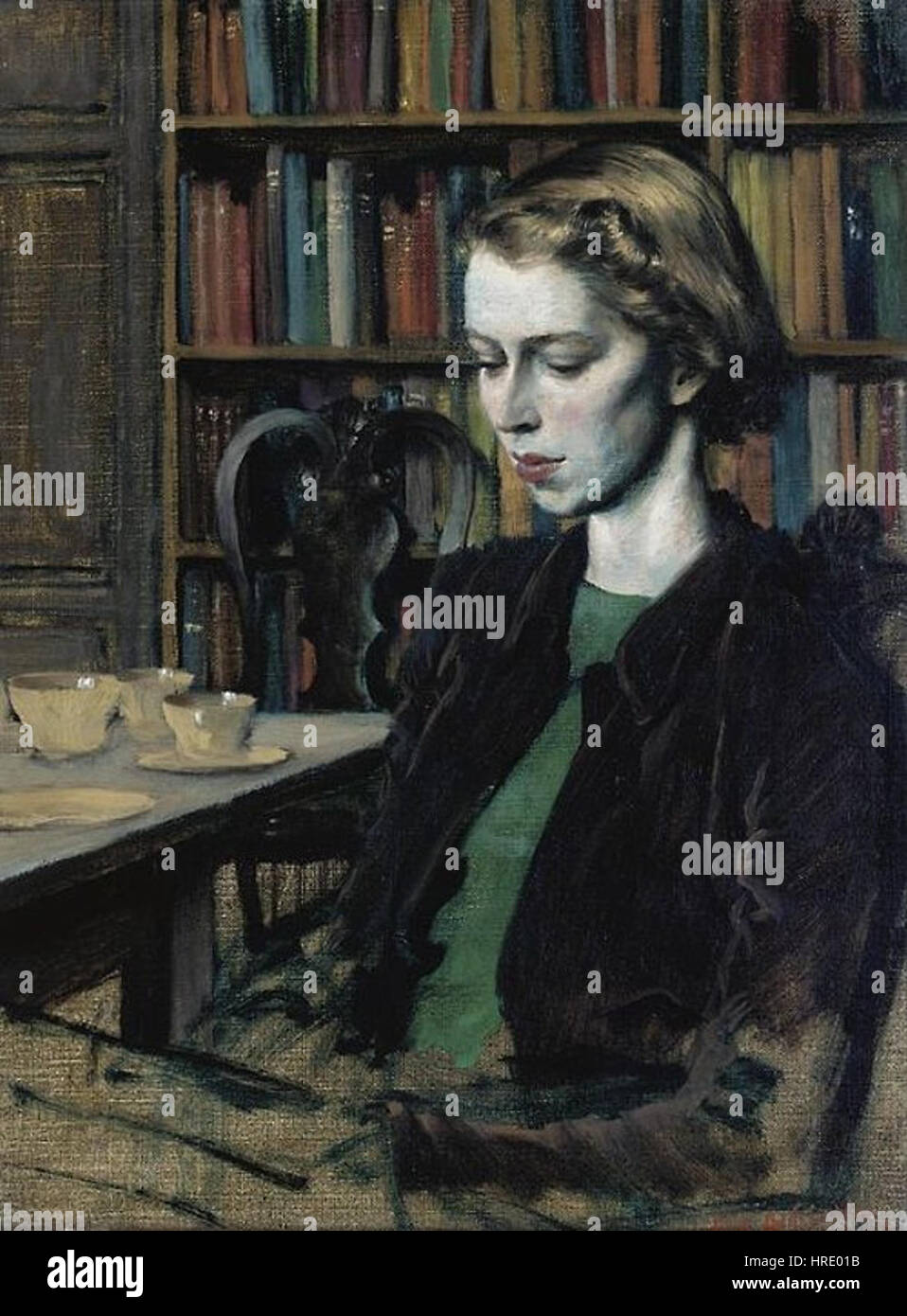 Rex Whistler - Miss Juliet Henley at Breccles Hall 1943 Stock Photo - Alamy