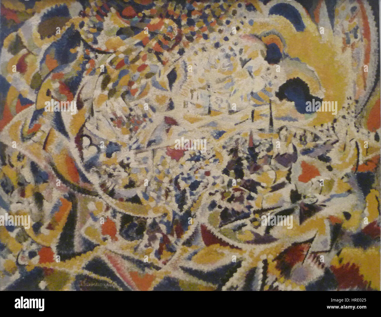Schmalzigaug's 1914 painting 'Ritme van lichtgolvingen' depicts the ...