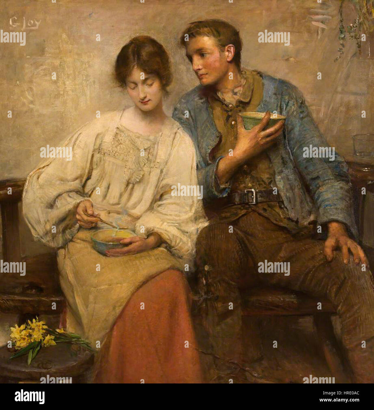 This painting by George William Joy depicts a simple yet meaningful ...