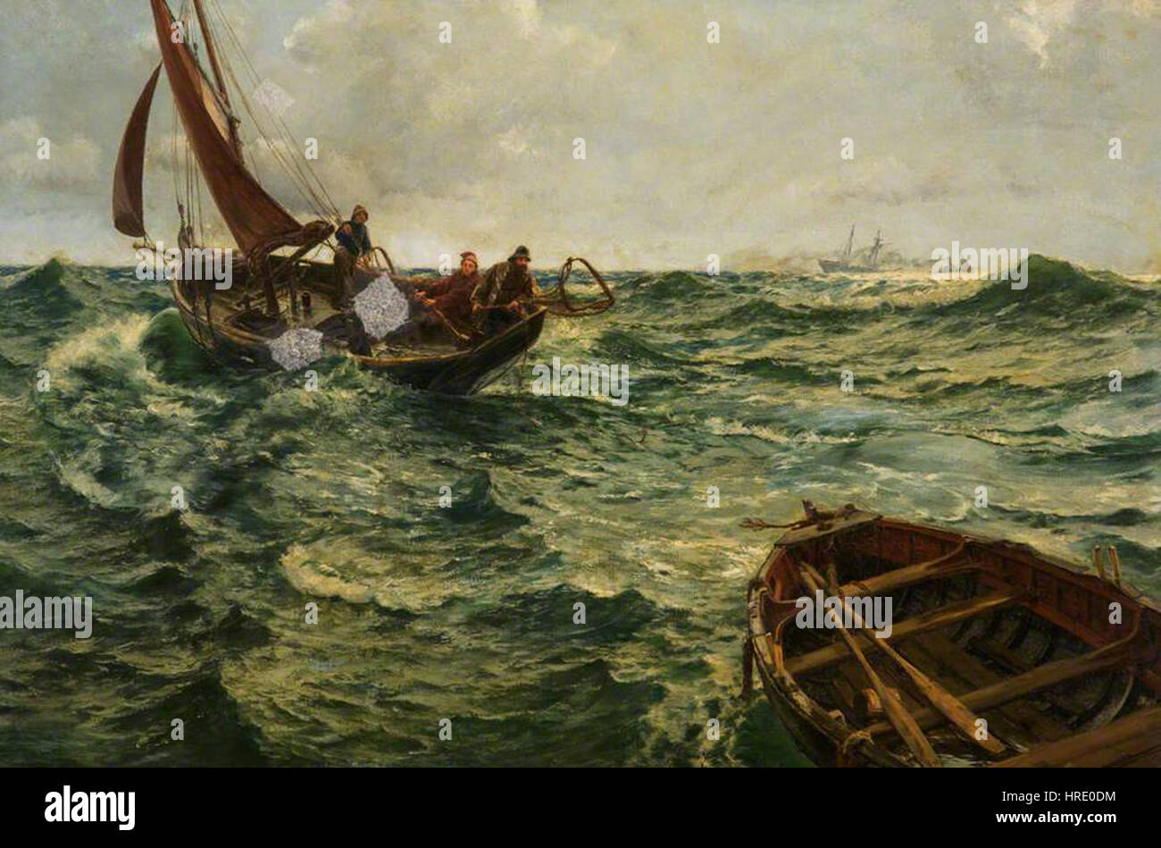 Charles Napier Hemy - Boat Adrift Stock Photo - Alamy