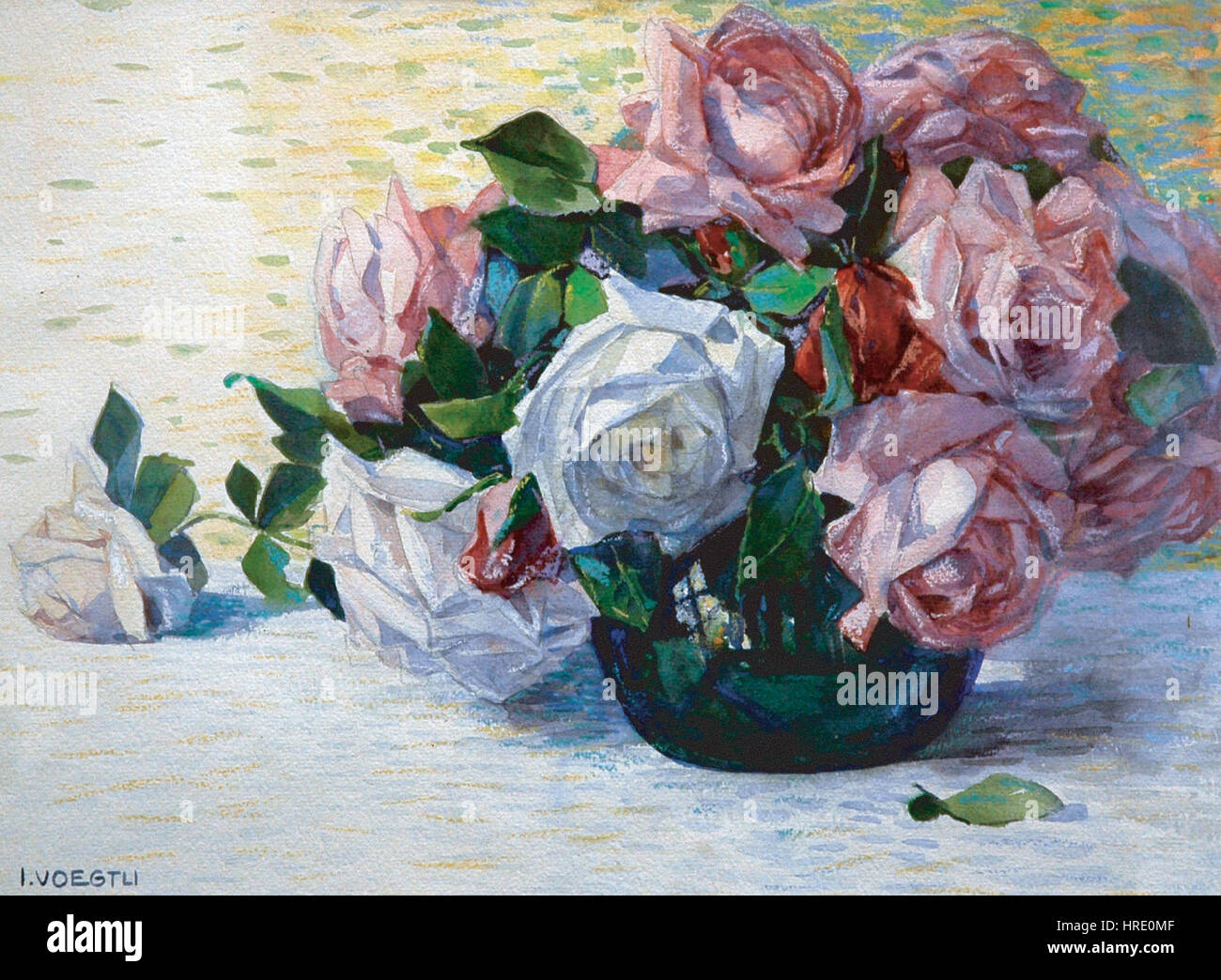 Julius Voegtli, Rosen in der Vase Stock Photo - Alamy