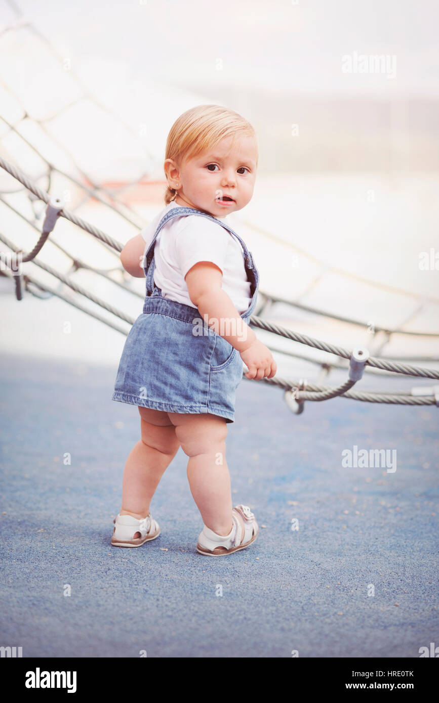 little baby on playground Stock Photo - Alamy