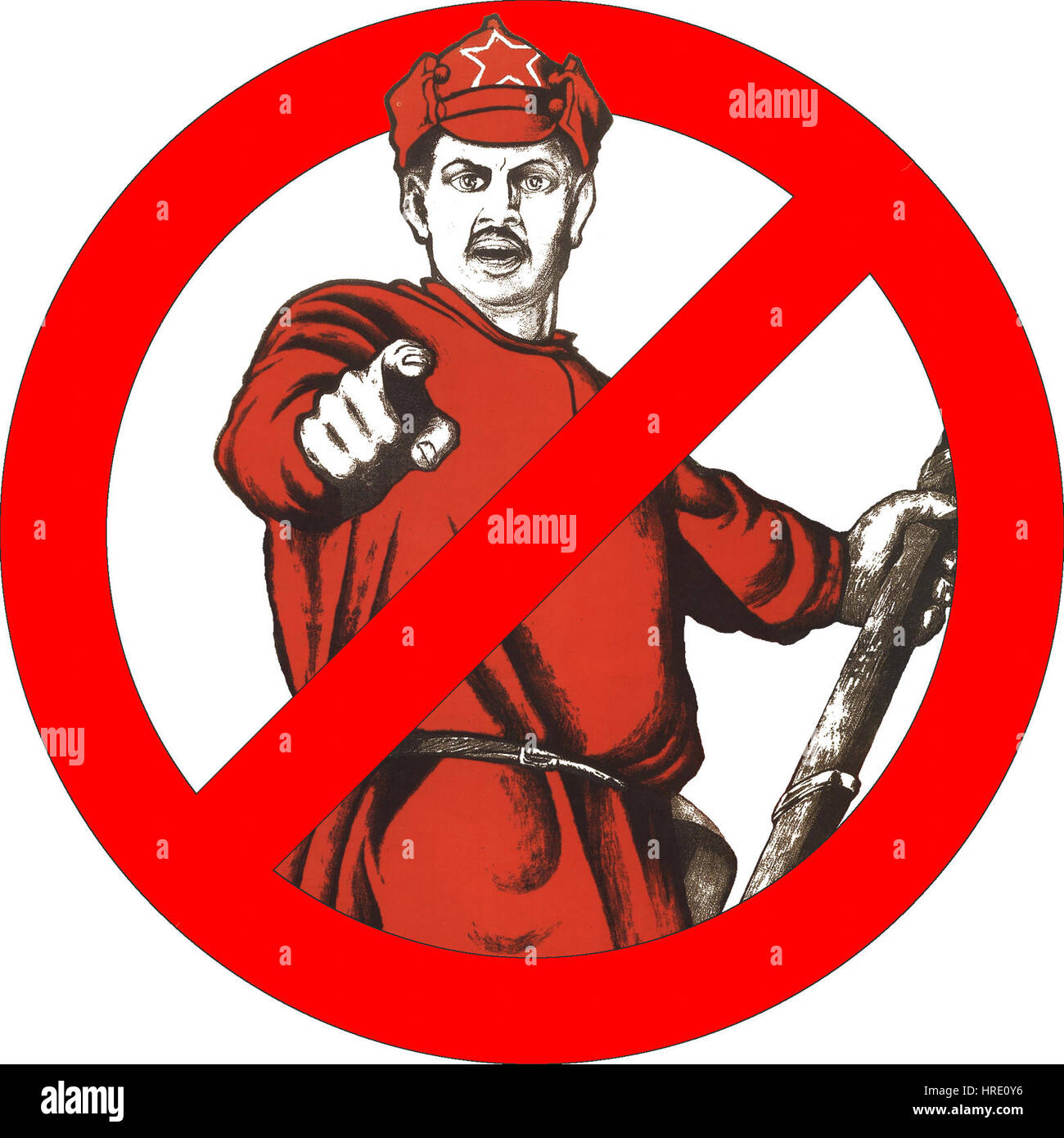 Anti Red Army sign Stock Photo - Alamy