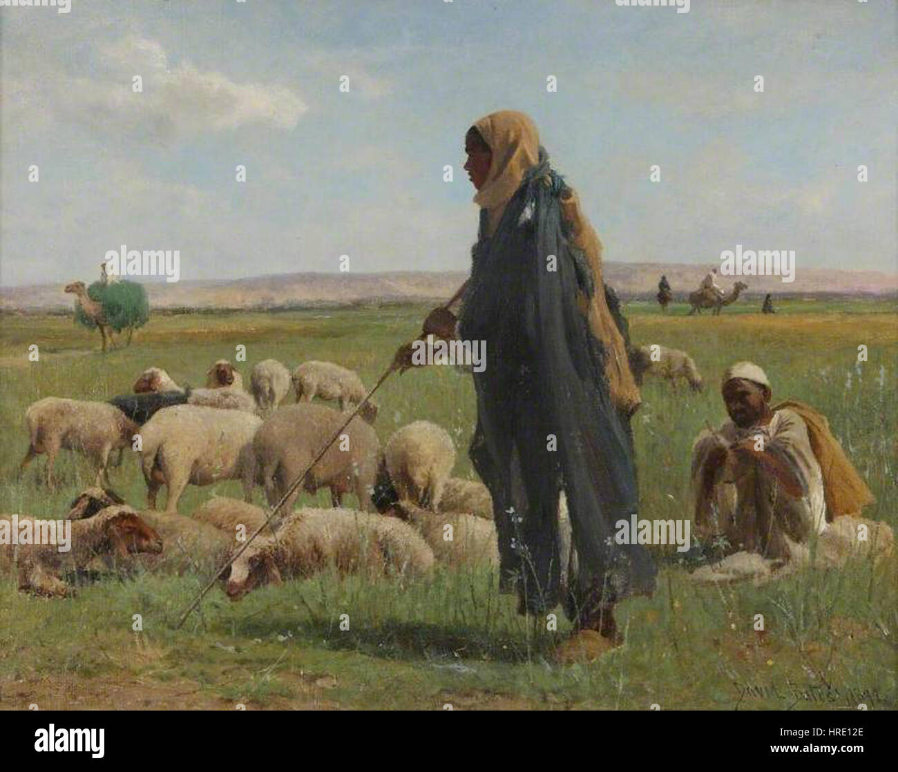 David Bates - Arab shepherds Stock Photo - Alamy