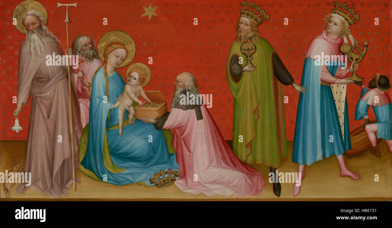 Franco-Flemish Master - The Adoration of the Magi with Saint Anthony ...