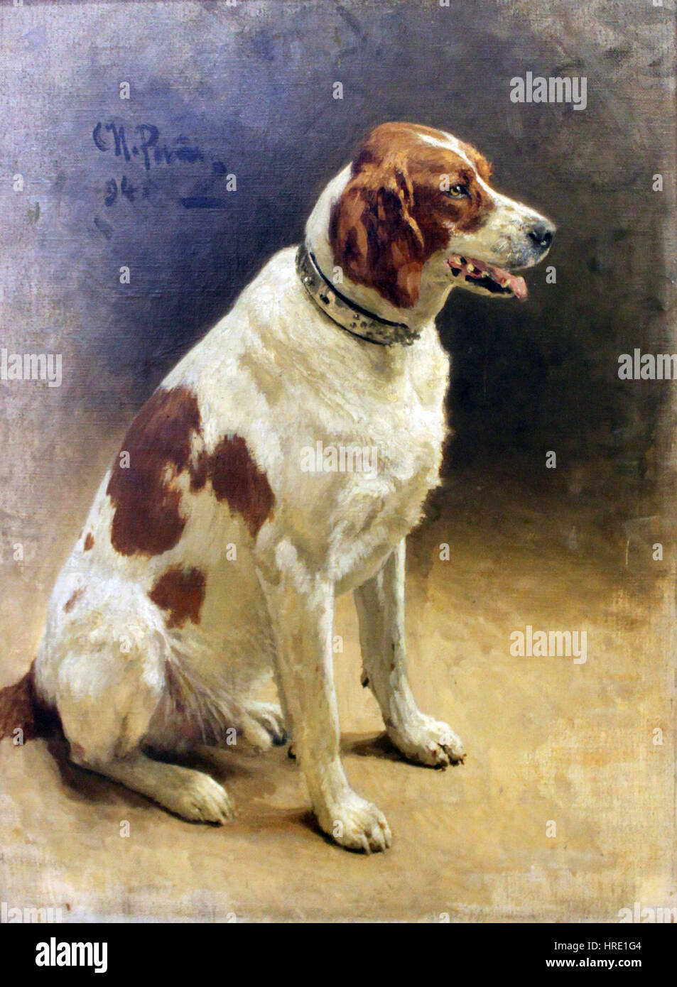 Repin’s 1894 painting 'Hund Anagoria' depicts a dramatic and emotional ...