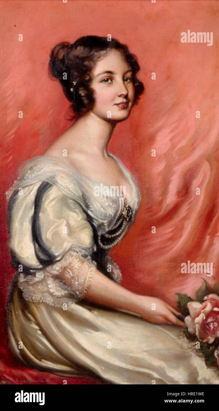 Innocent Lady with Rose Stock Photo - Alamy