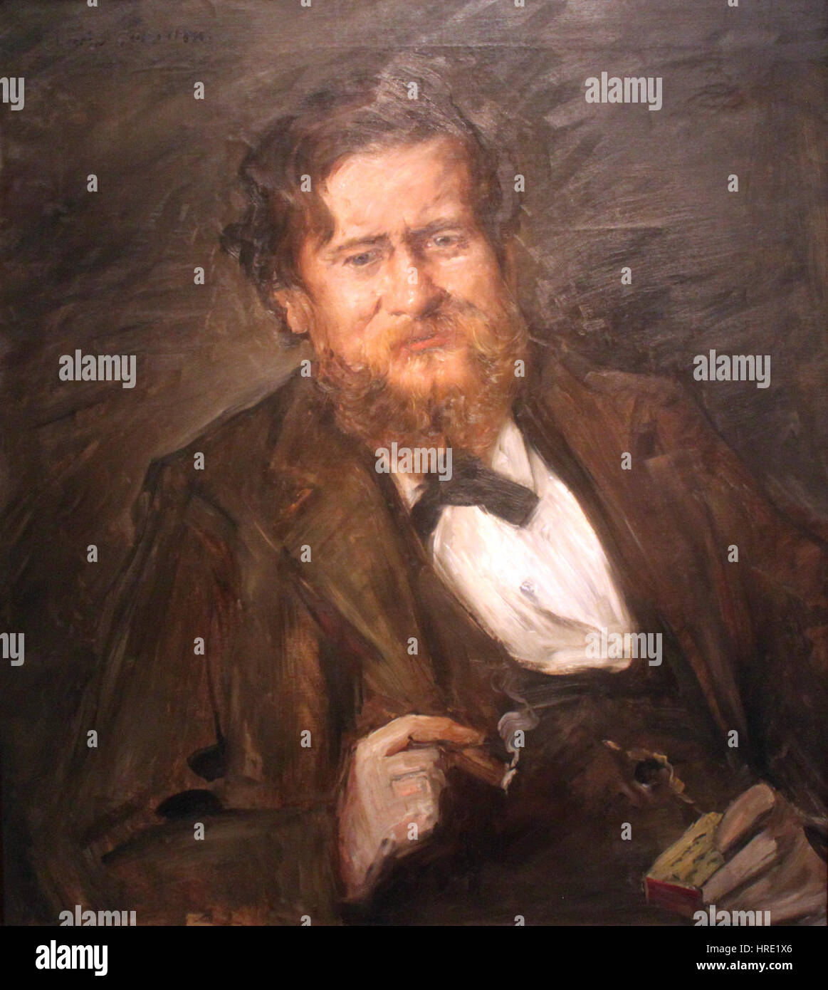 The 1901 portrait by Corinth, featuring the artist Fritz Rumpf ...