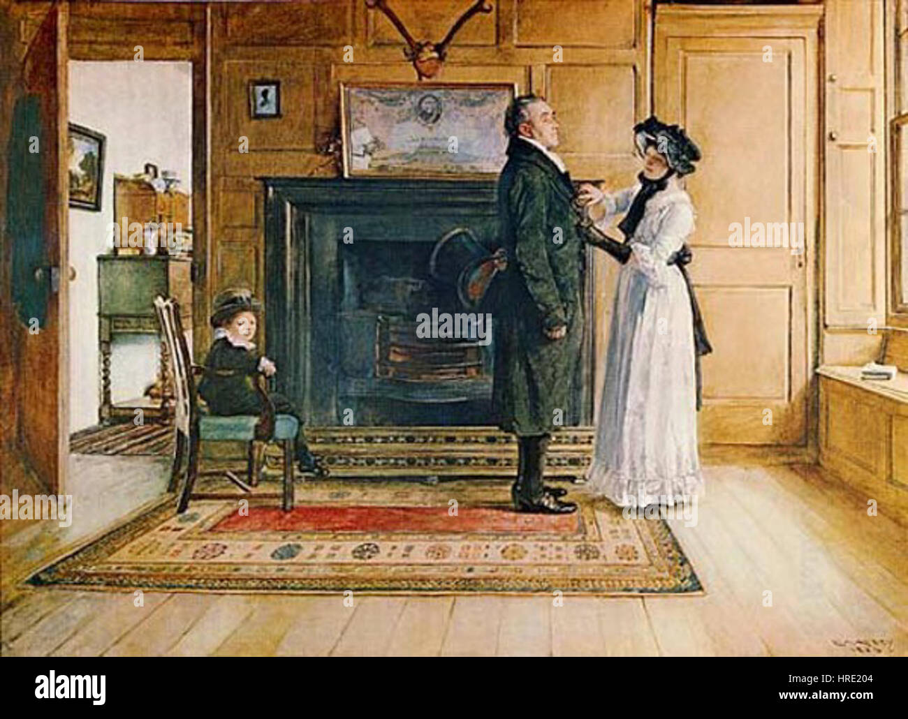 Edwin Austin Abbey - The Widower Stock Photo - Alamy