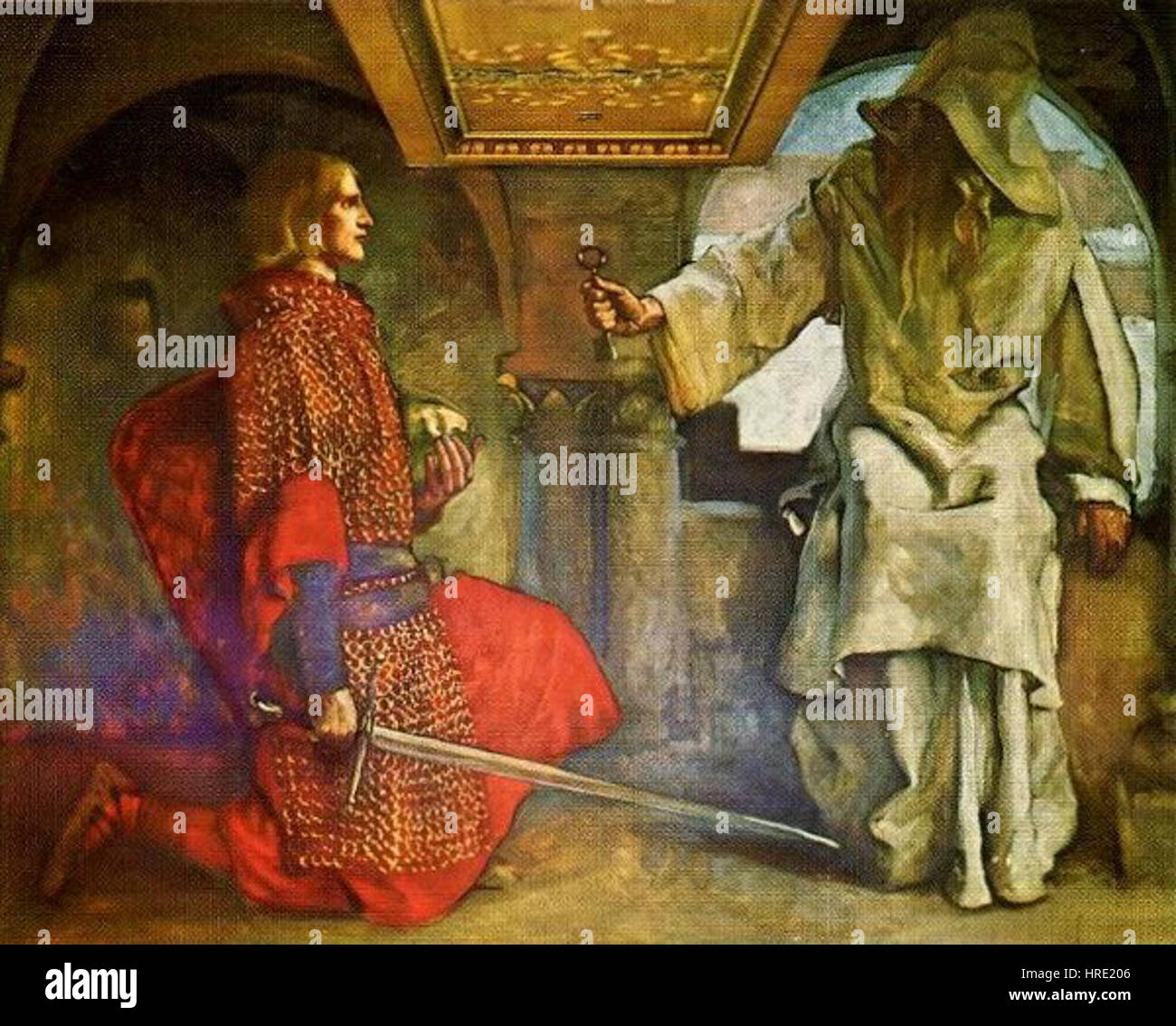 Edwin Austin Abbey - Key to the Castle Stock Photo - Alamy
