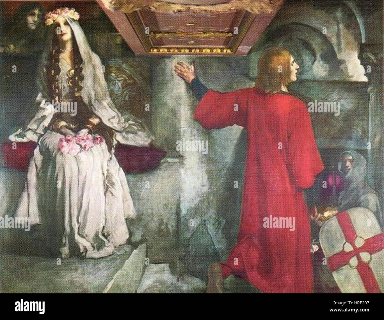 Edwin Austin Abbey - Galahad Parts from His Bride, Blanchefleur Stock ...