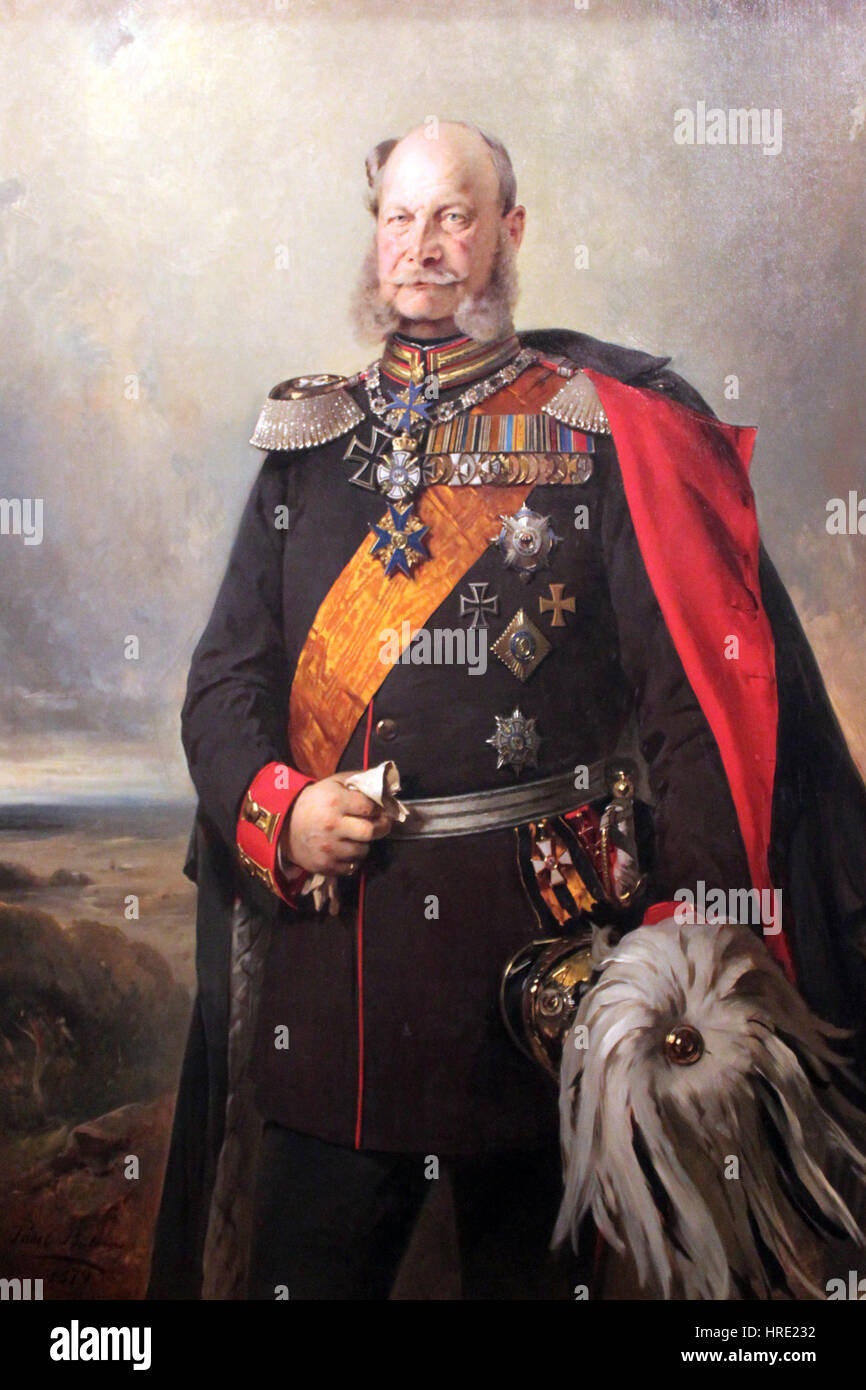 This artwork from 1879, depicting Kaiser Wilhelm I, represents a key ...
