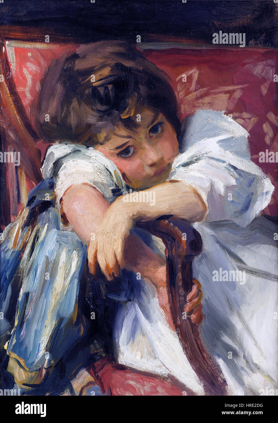 Portrait of a child, by John Singer Sargent Stock Photo - Alamy