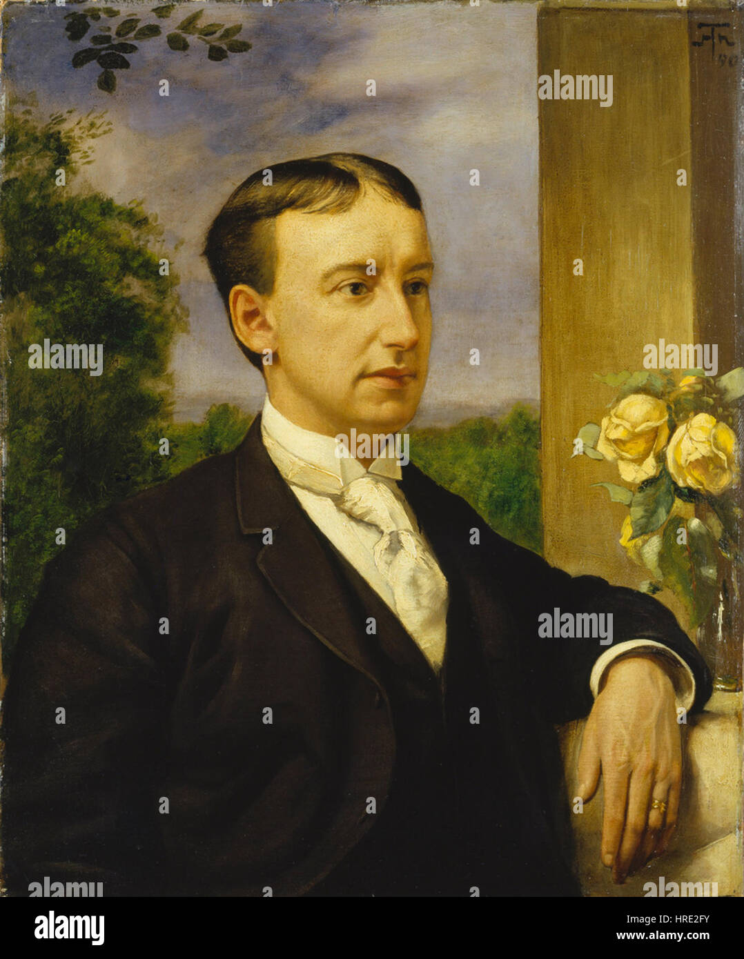 Hans Thoma - Bildnis Henry Thode (1890 Stock Photo - Alamy