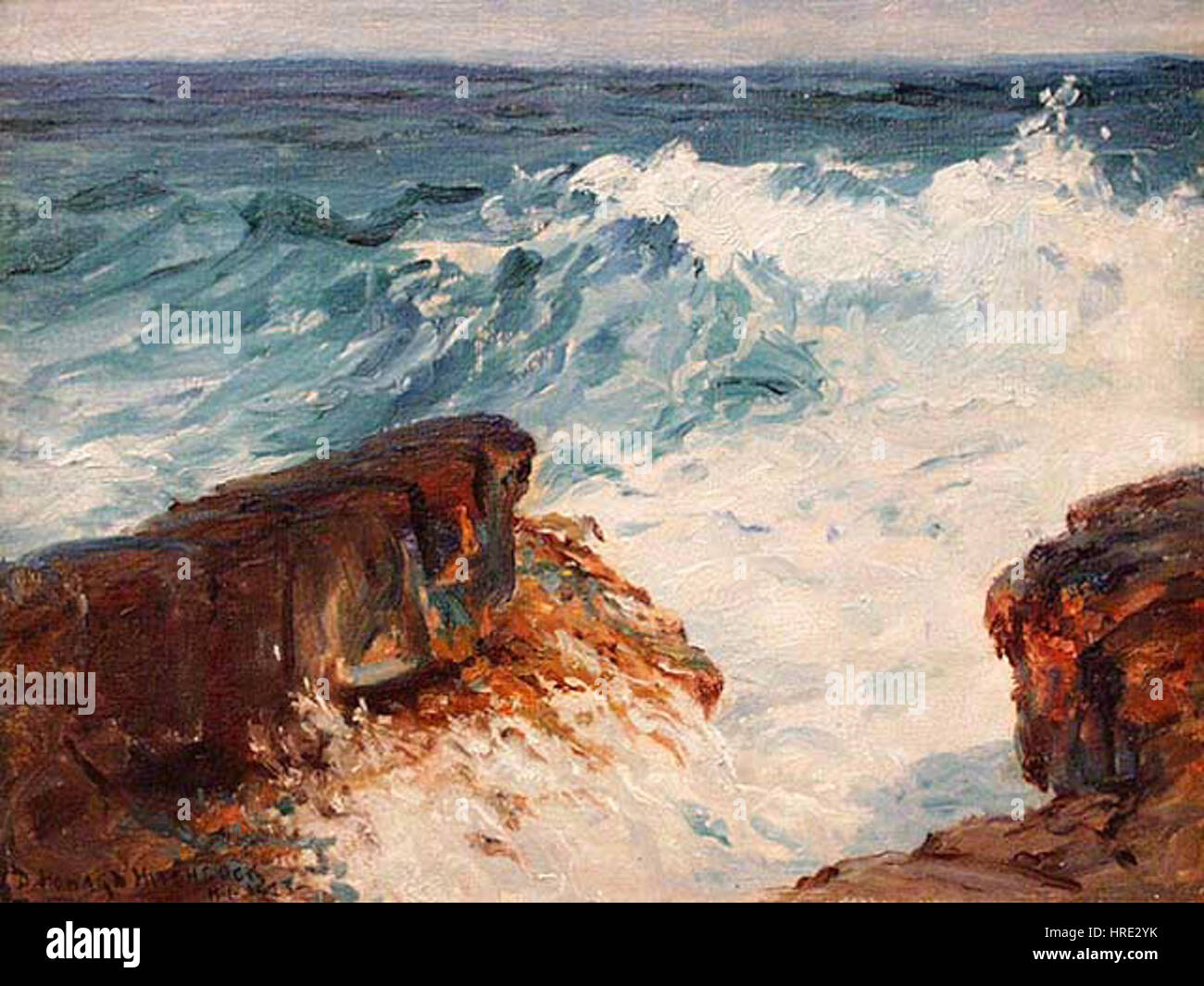 Hawaii surf painting hi-res stock photography and images - Alamy